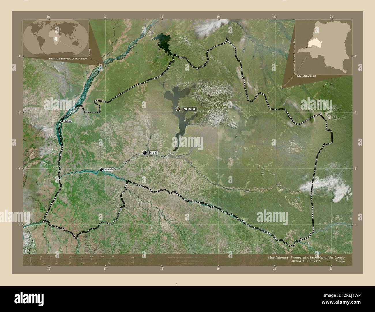 Mai-Ndombe, province of Democratic Republic of the Congo. High ...