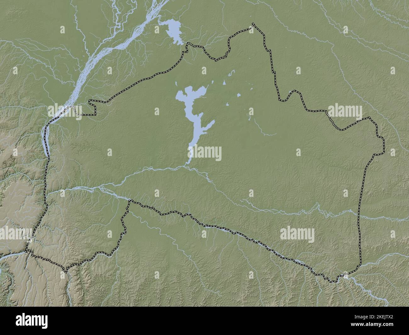 Mai-Ndombe, province of Democratic Republic of the Congo. Elevation map ...