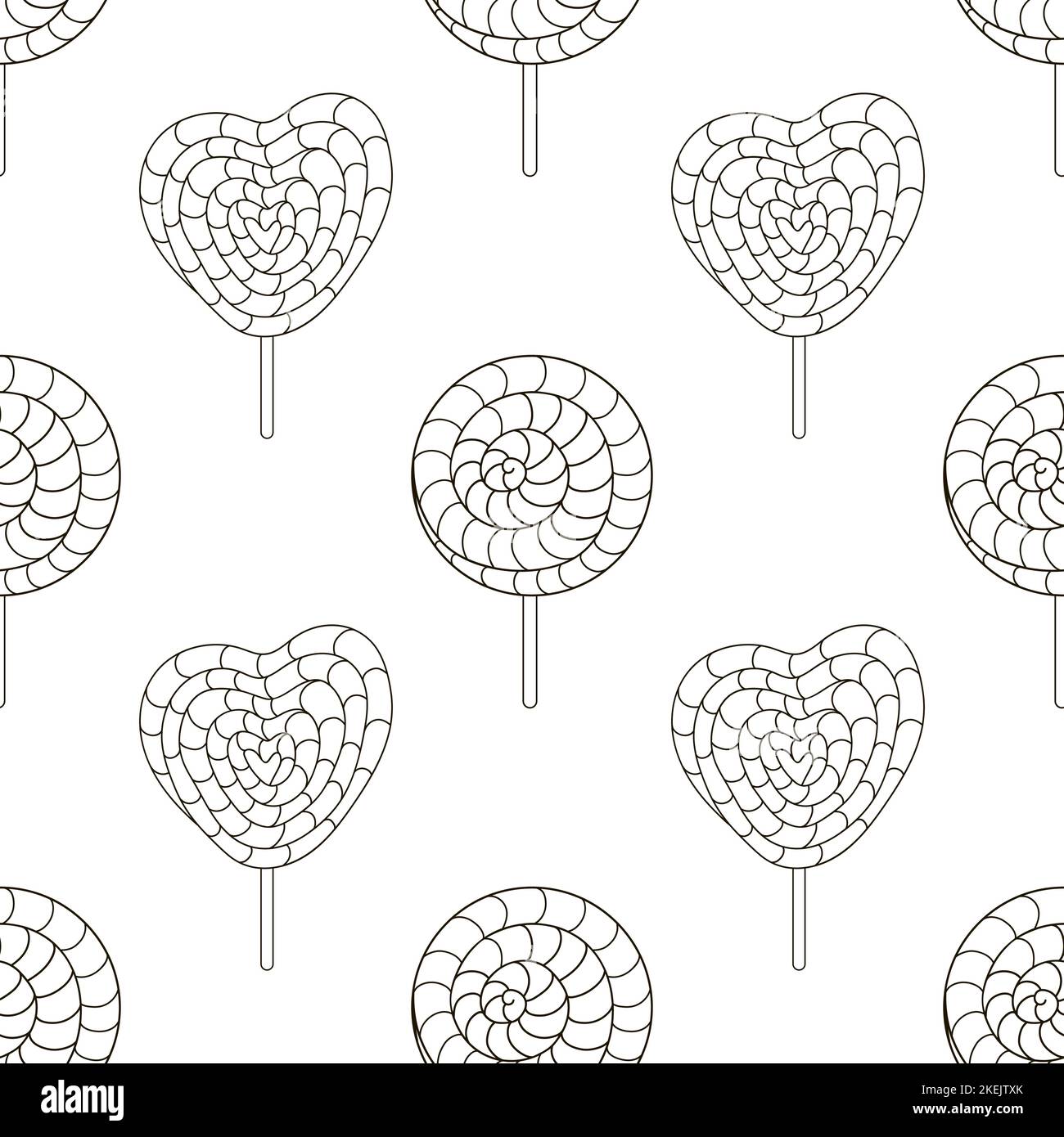 Lollipop Pattern Printable Sugar Cartoon Color Lollipop Seamless Kids