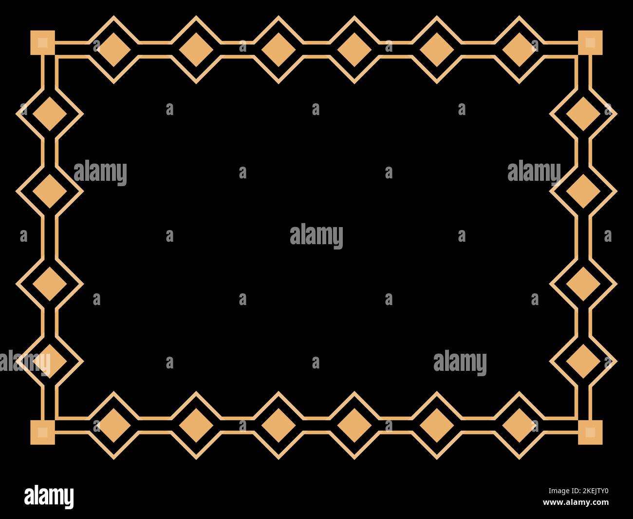 Art deco frame. Vintage linear border. Design a template for ...