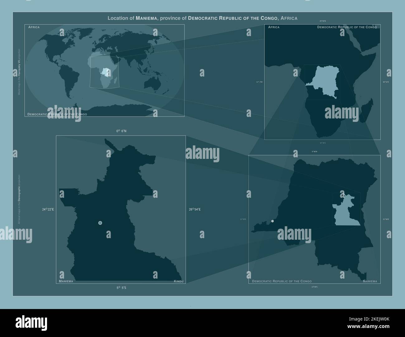 Maniema, province of Democratic Republic of the Congo. Diagram showing ...
