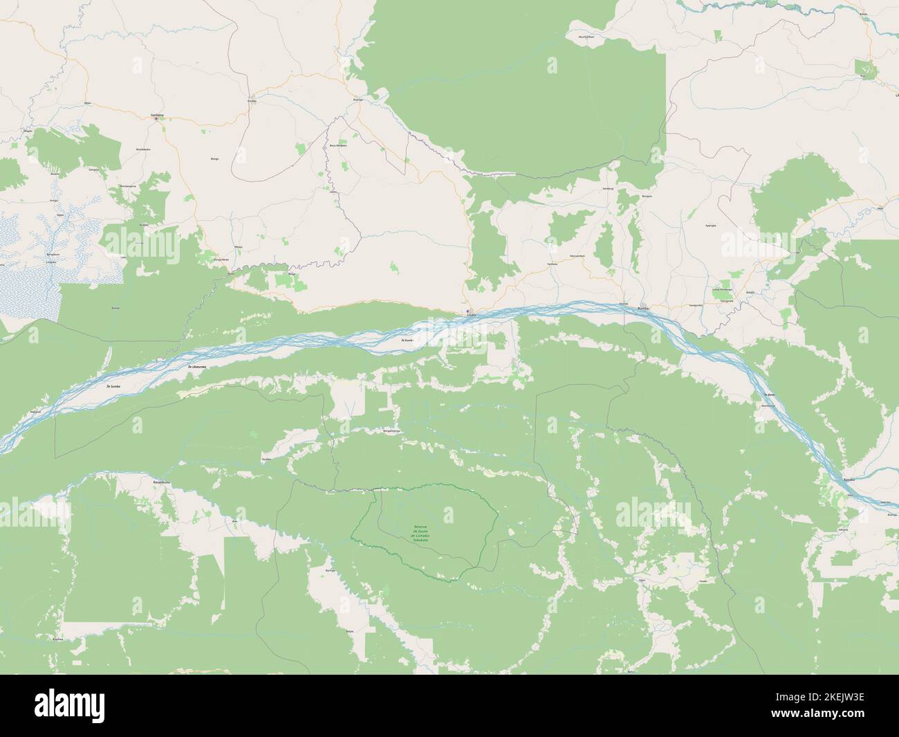 Mongala, province of Democratic Republic of the Congo. Open Street Map ...