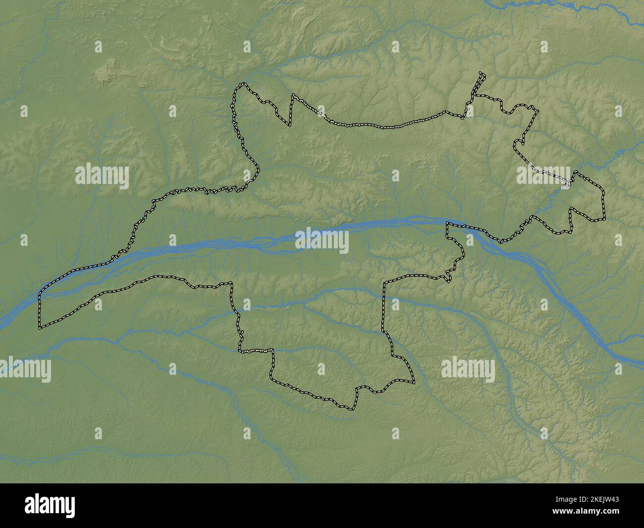 Mongala, province of Democratic Republic of the Congo. Colored ...