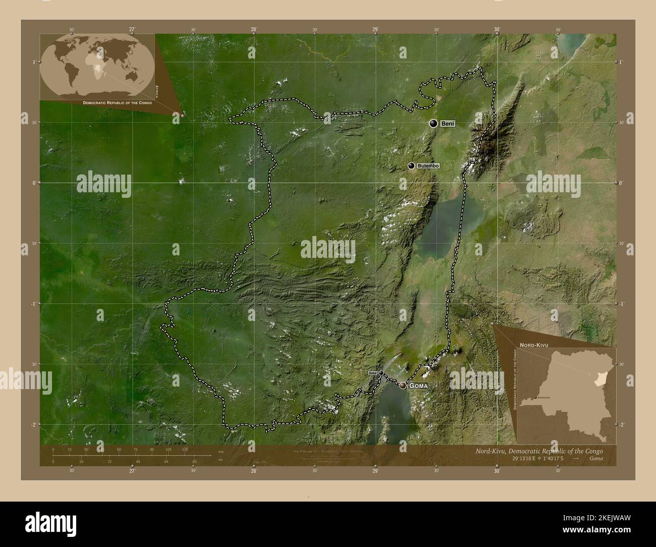 Nord-Kivu, province of Democratic Republic of the Congo. Low resolution ...