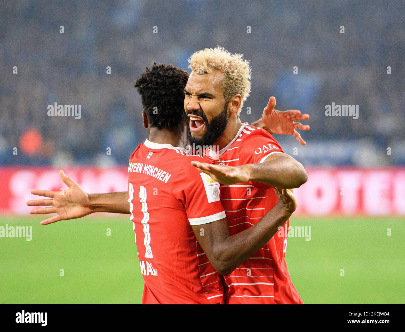 jubilation Eric Maxim CHOUPO-MOTING (M) after his goal to 0:2, with ...