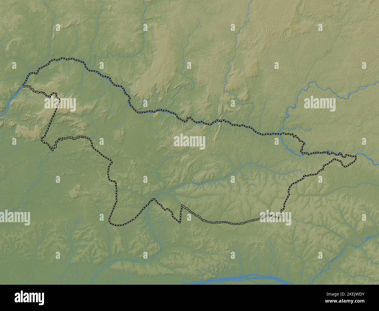 Nord-Ubangi, province of Democratic Republic of the Congo. Colored ...
