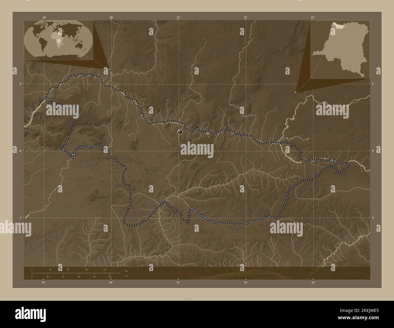 Nord-Ubangi, province of Democratic Republic of the Congo. Elevation ...