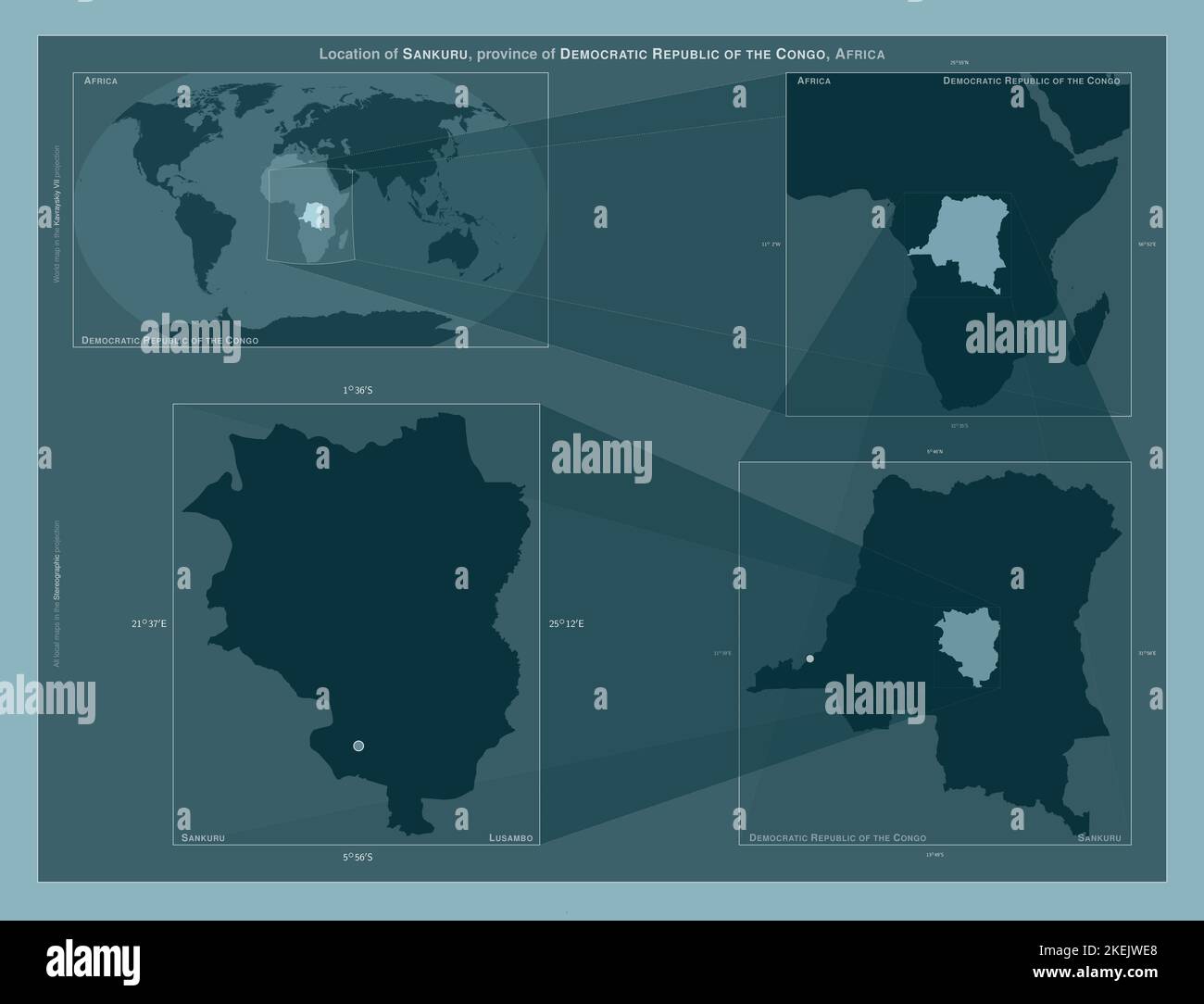 Sankuru, province of Democratic Republic of the Congo. Diagram showing ...