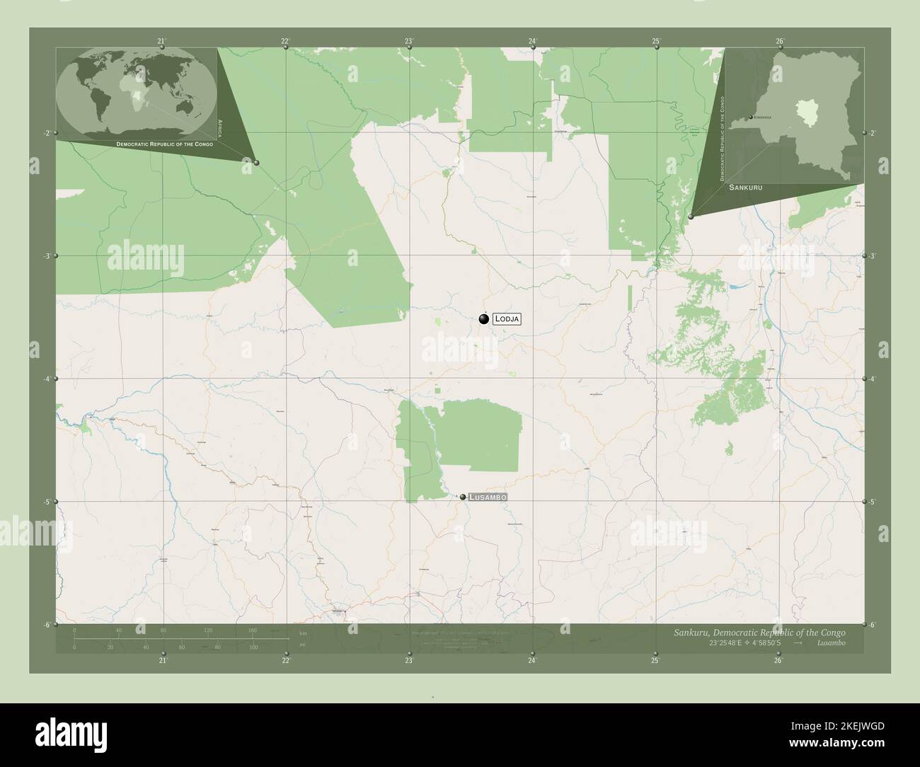 Sankuru, province of Democratic Republic of the Congo. Open Street Map ...