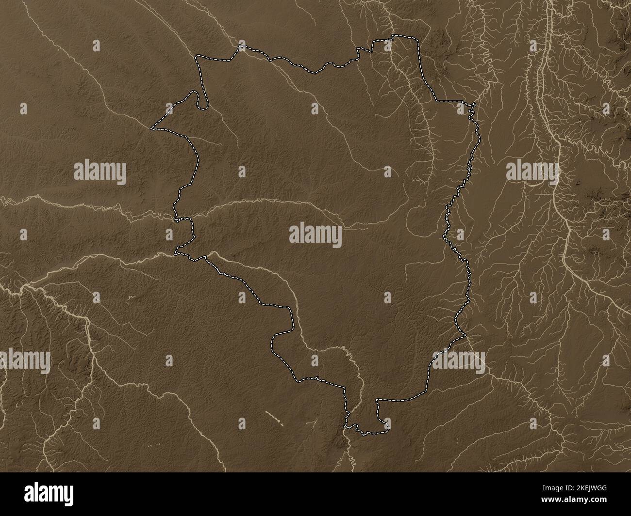 Sankuru, province of Democratic Republic of the Congo. Elevation map ...