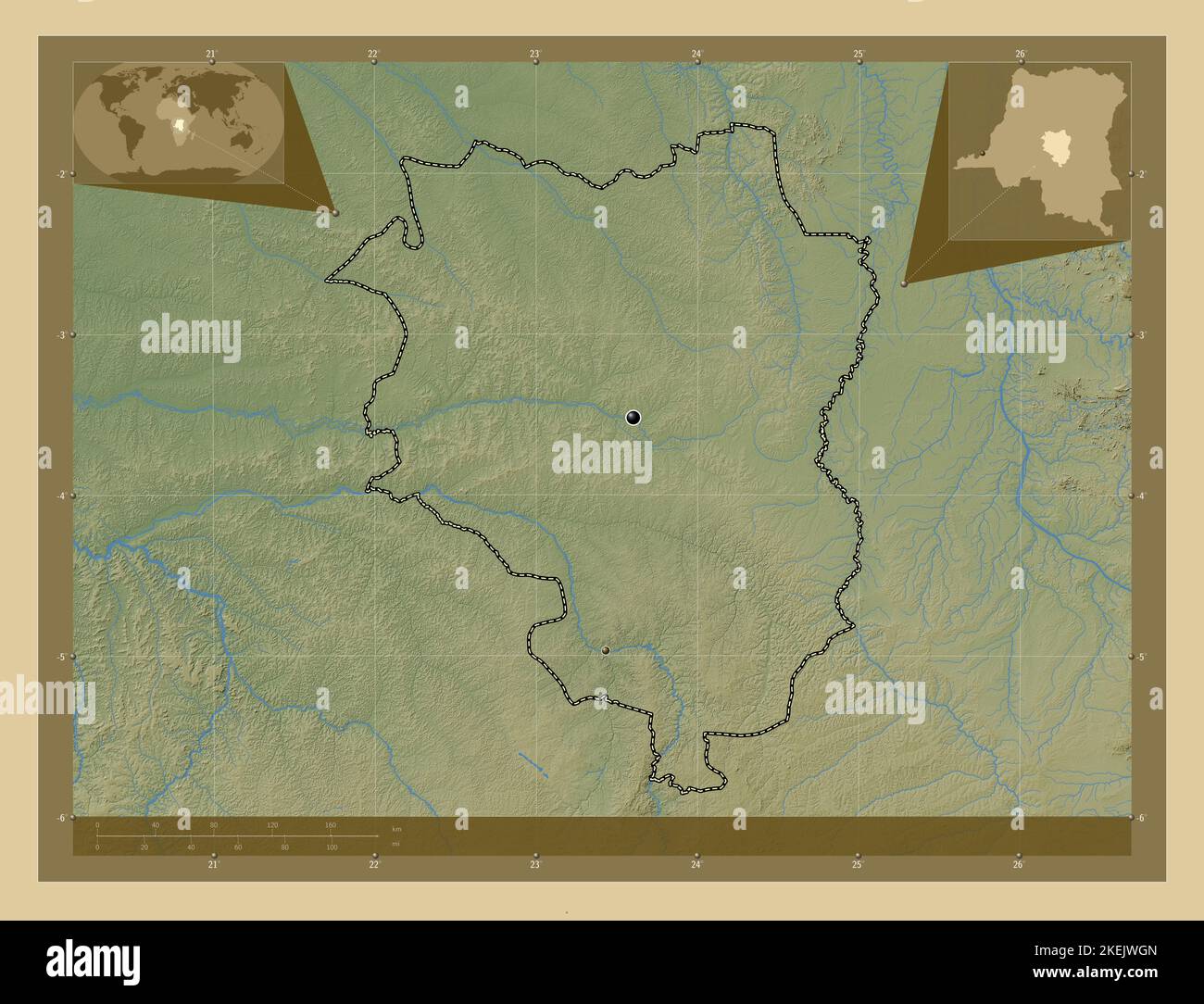 Sankuru, province of Democratic Republic of the Congo. Colored ...