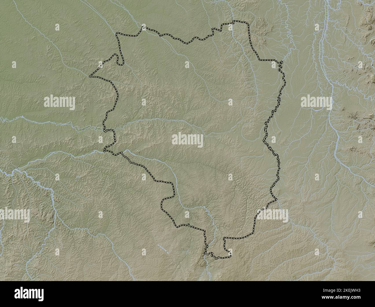 Sankuru, province of Democratic Republic of the Congo. Elevation map ...