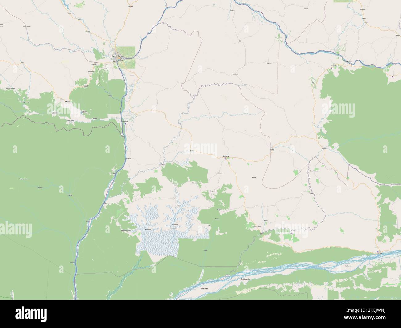 Sud-Ubangi, province of Democratic Republic of the Congo. Open Street ...