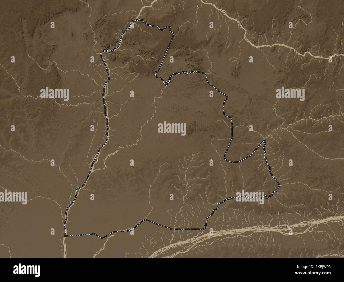 Sud-Ubangi, province of Democratic Republic of the Congo. Elevation map ...