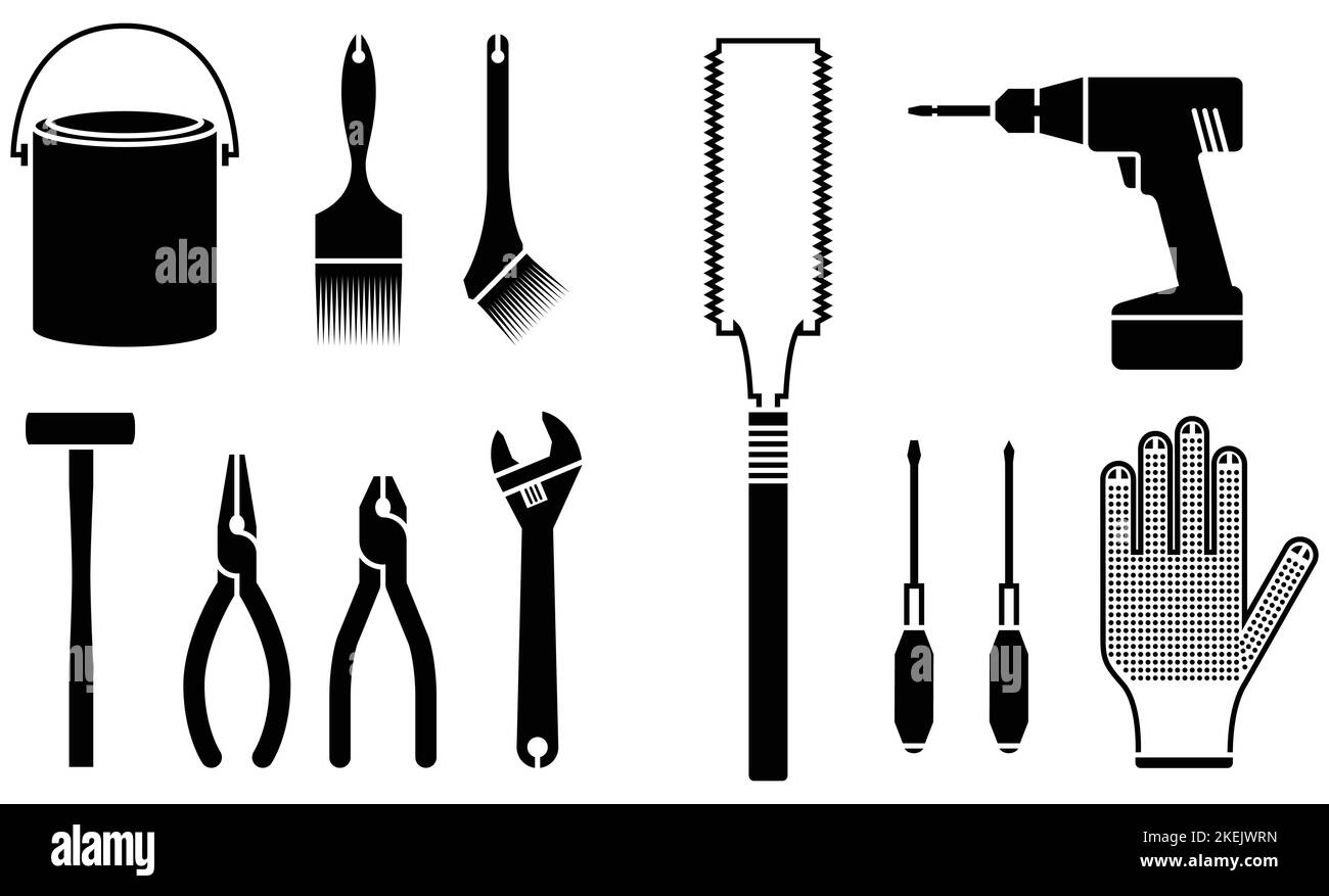Hardware toolkit Stock Vector Images - Alamy