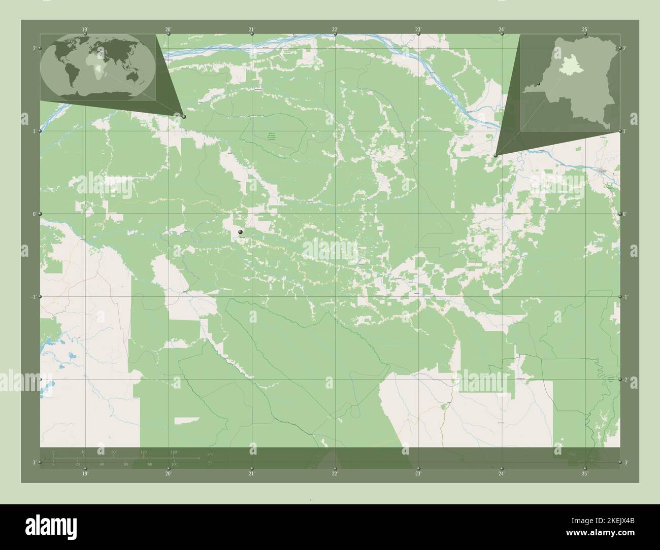 Tshuapa, province of Democratic Republic of the Congo. Open Street Map ...
