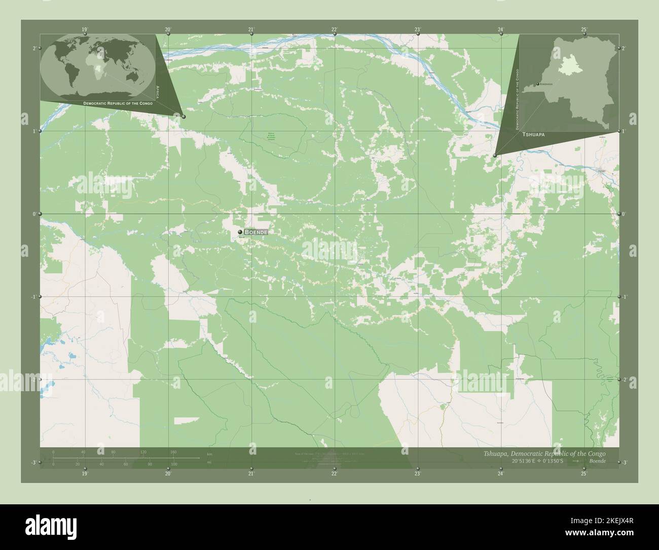 Tshuapa, province of Democratic Republic of the Congo. Open Street Map ...