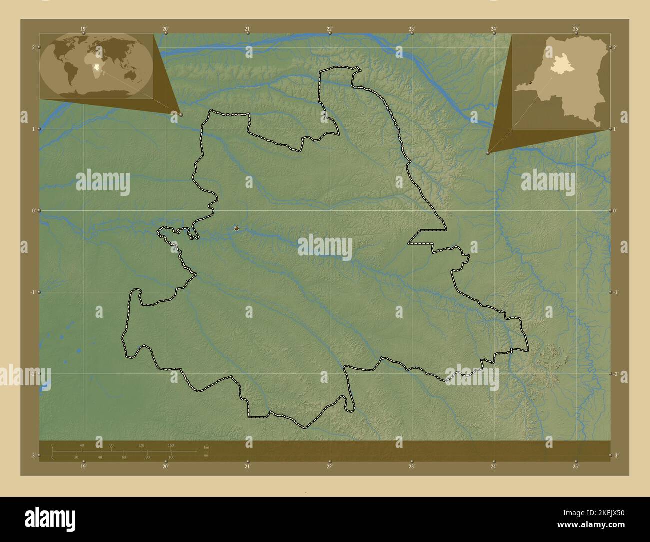 Tshuapa, province of Democratic Republic of the Congo. Colored ...