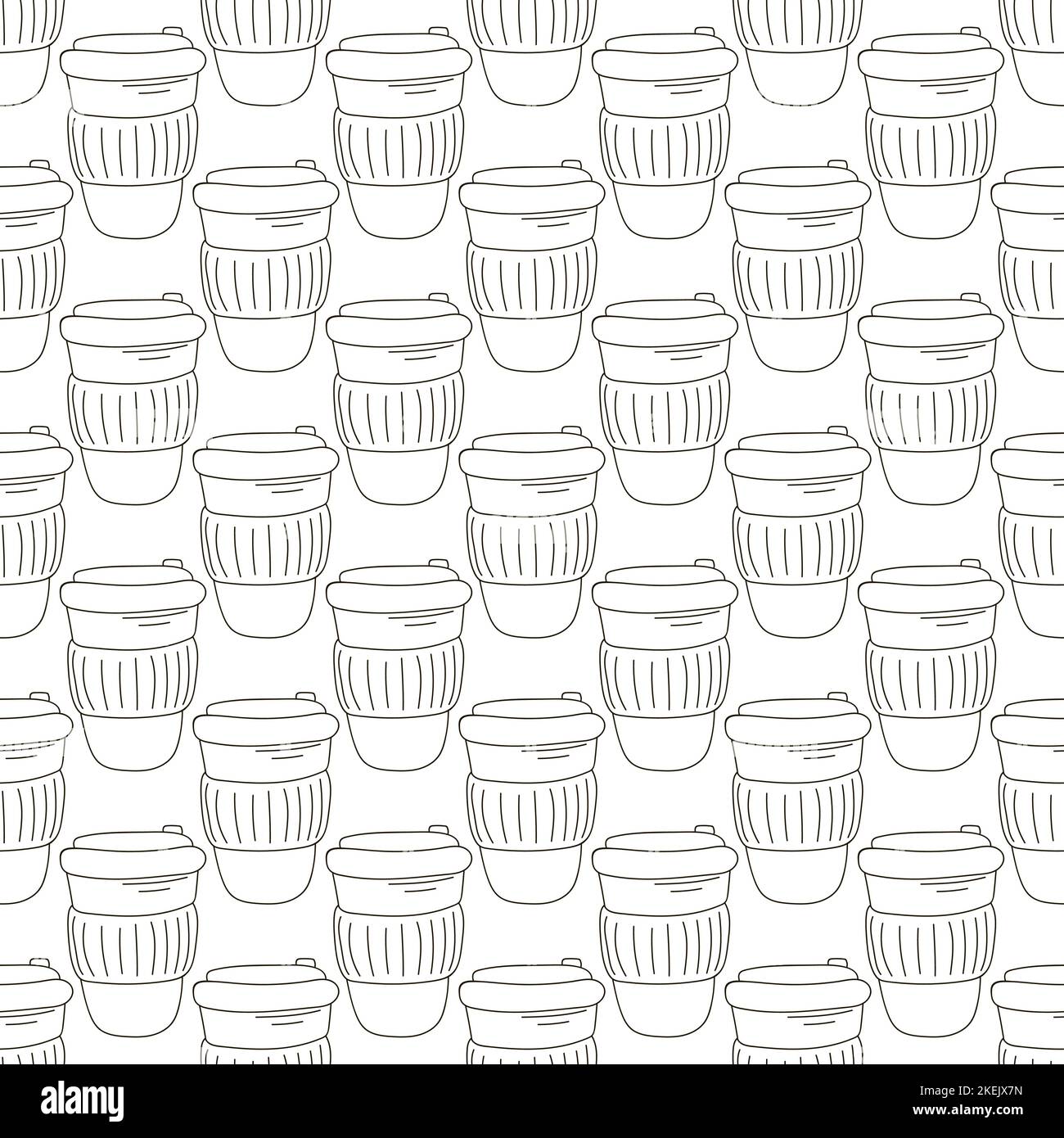 Coffee, milkshakes seamless pattern. Coloring pattern for a coffee shop ...