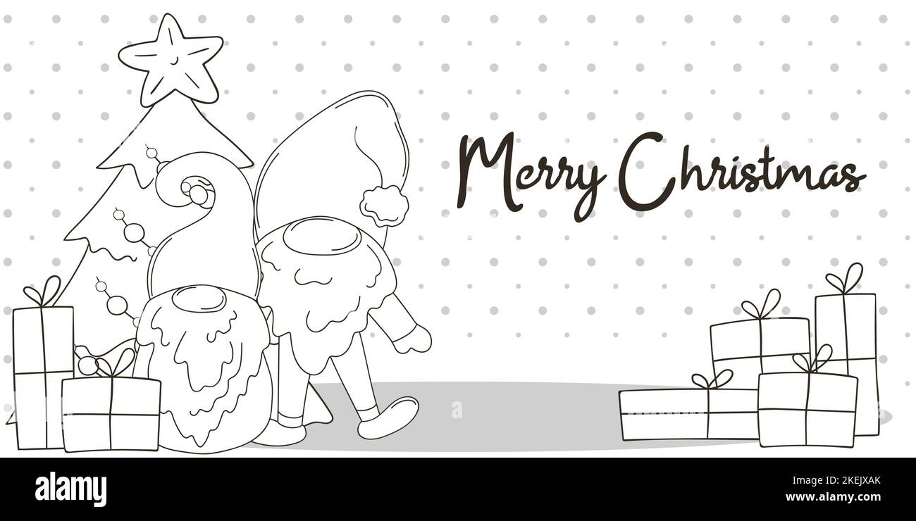 Gift box colouring page hi-res stock photography and images - Alamy