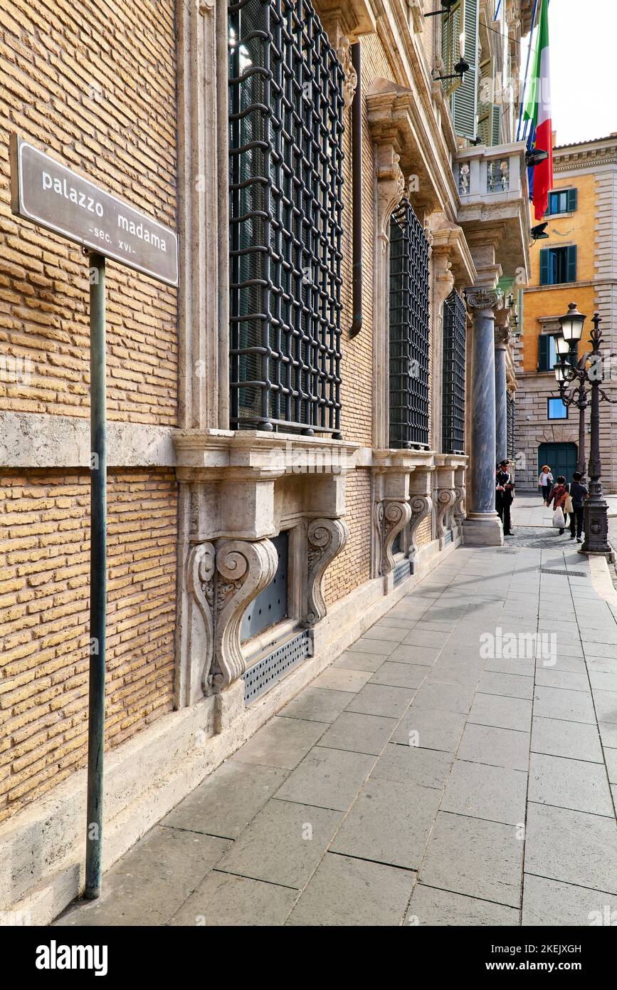 Rome Lazio Italy. Palazzo Madama is the seat of the Senate of the ...