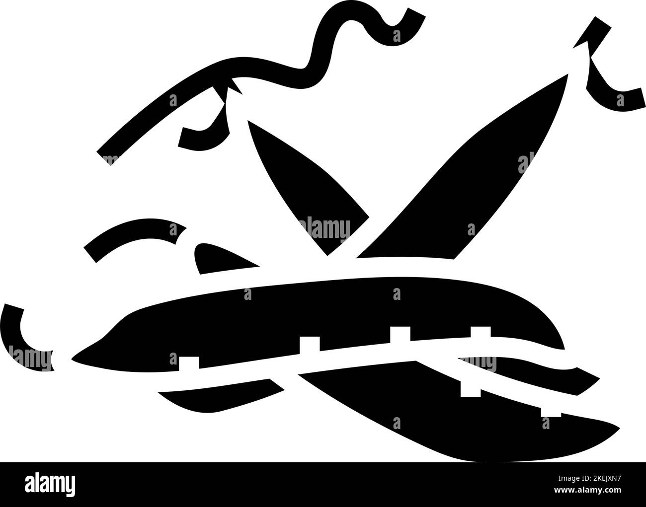 peas pod glyph icon vector illustration Stock Vector Image & Art - Alamy