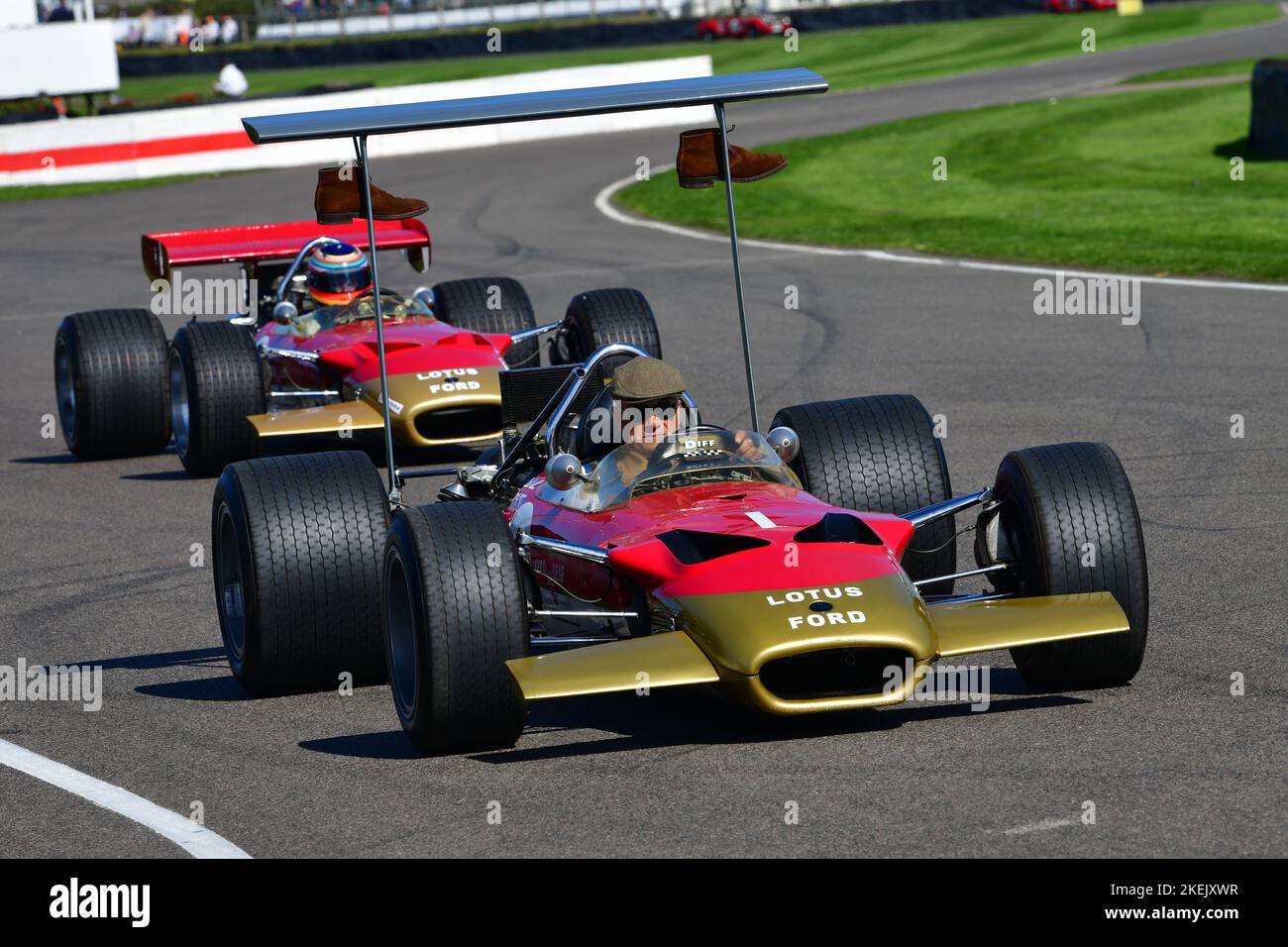 Lotus-Cosworth 49B, high rear wing, Graham Hill Celebration, a much ...