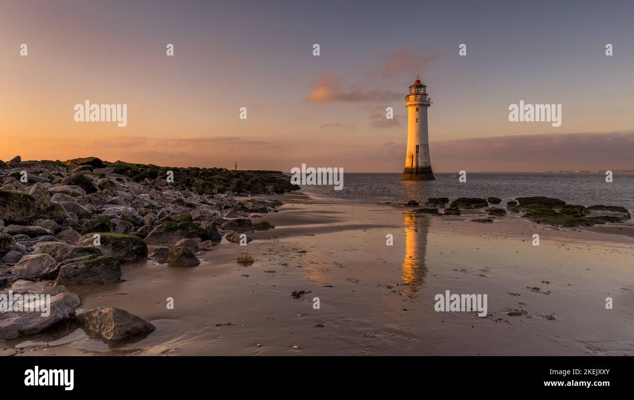 Perch Rock Lighthouse, New Brighton Stock Photo - Alamy