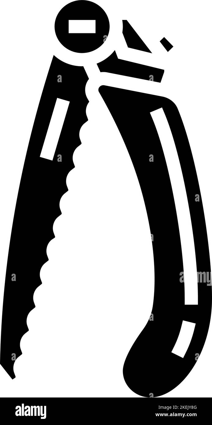 folding hand saw glyph icon vector illustration Stock Vector Image ...