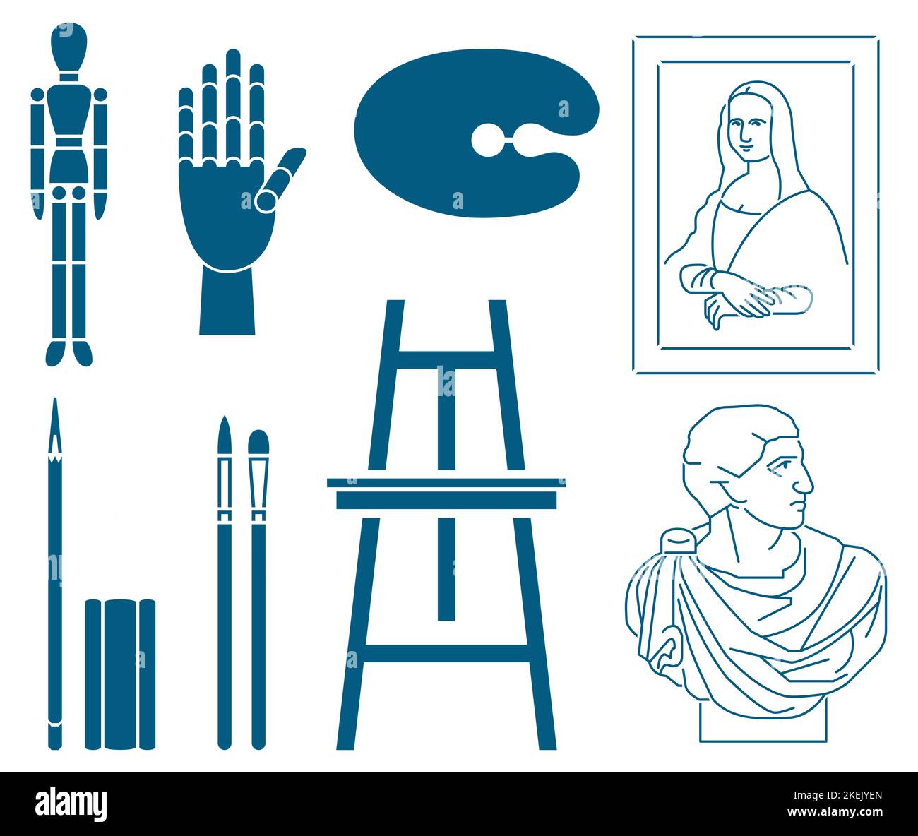 Artist pencil drawing Stock Vector Images - Alamy