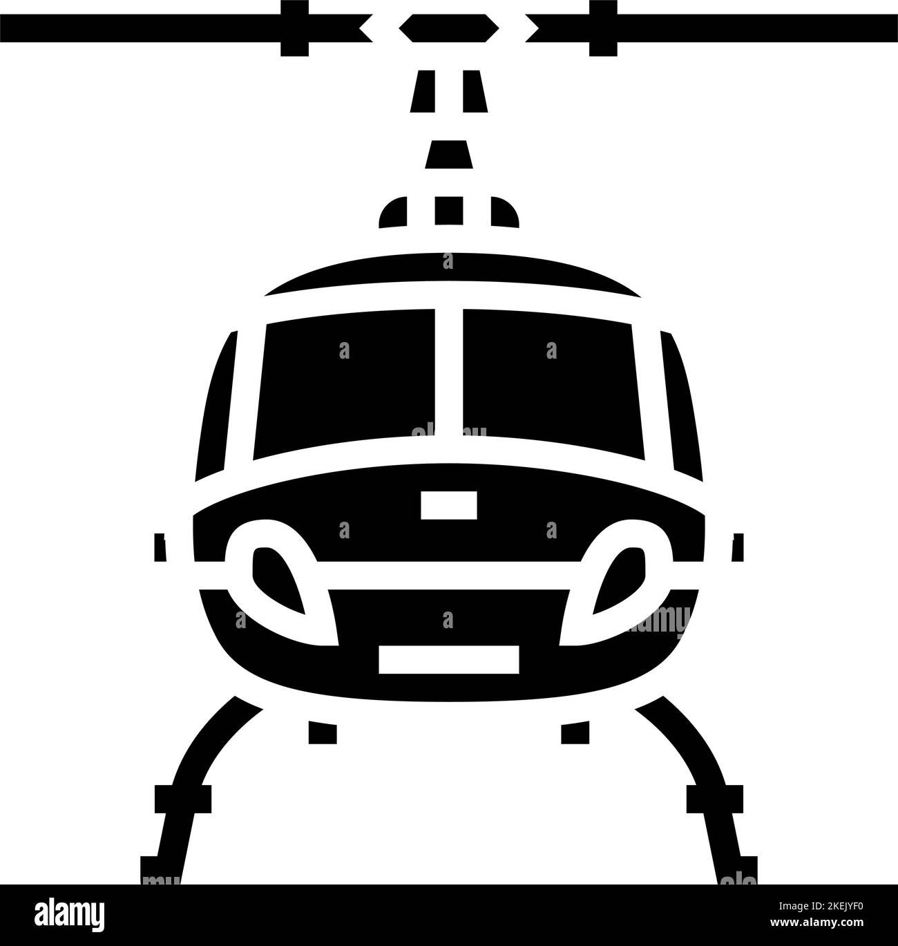helicopter transport vehicle glyph icon vector illustration Stock ...