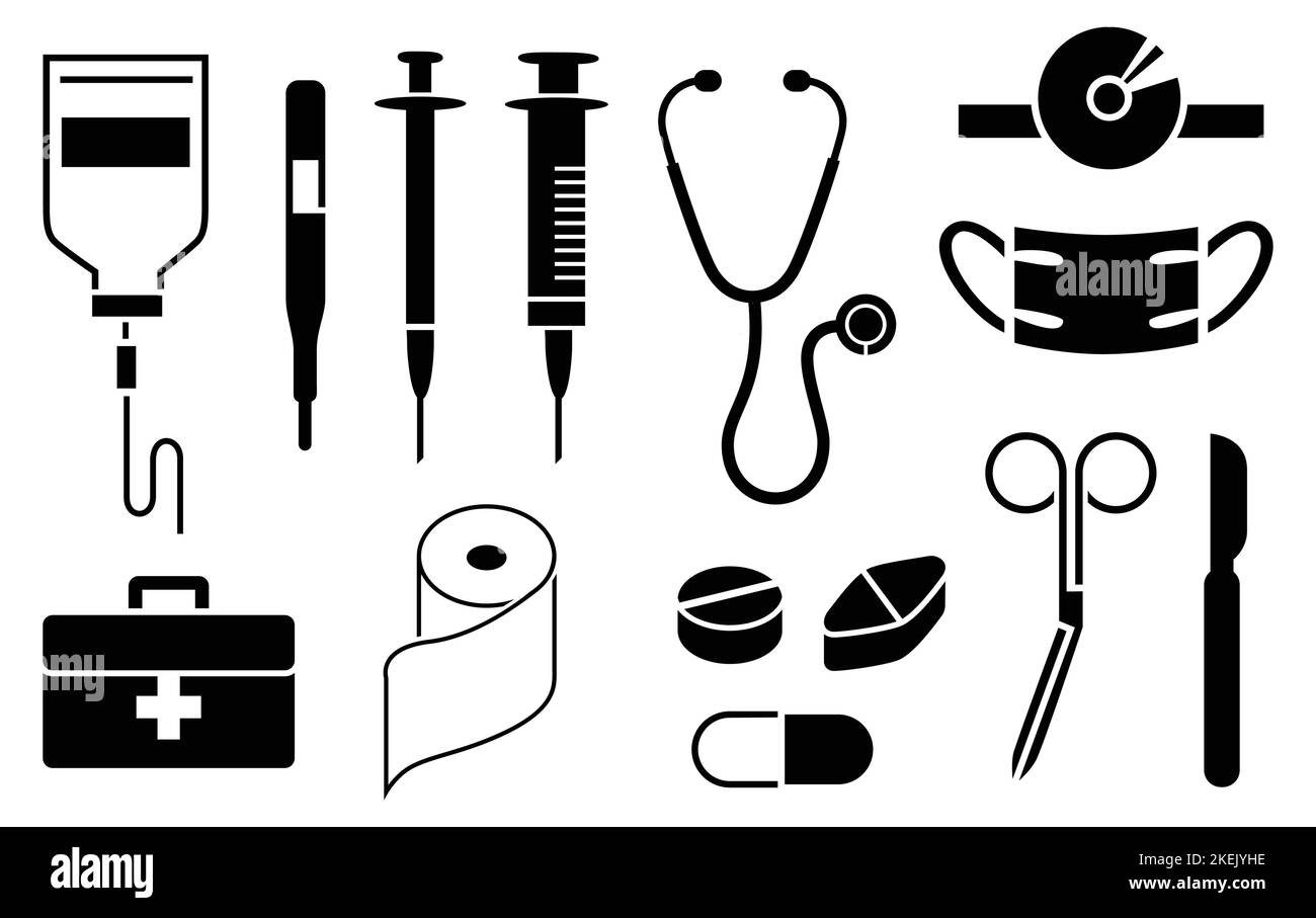 Laboratory equipment icons outline hi-res stock photography and images ...