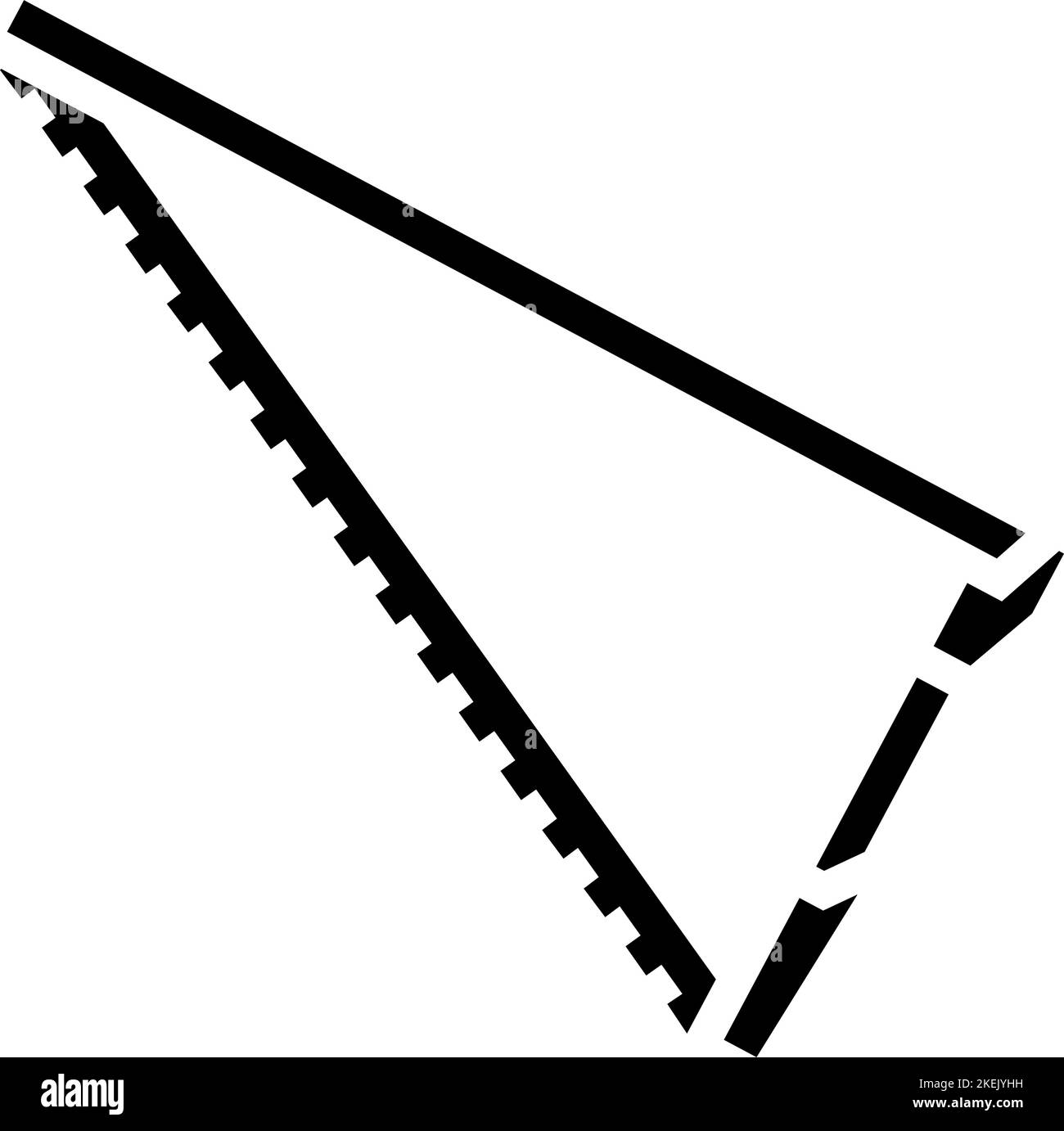 camping hand saw glyph icon vector illustration Stock Vector Image ...