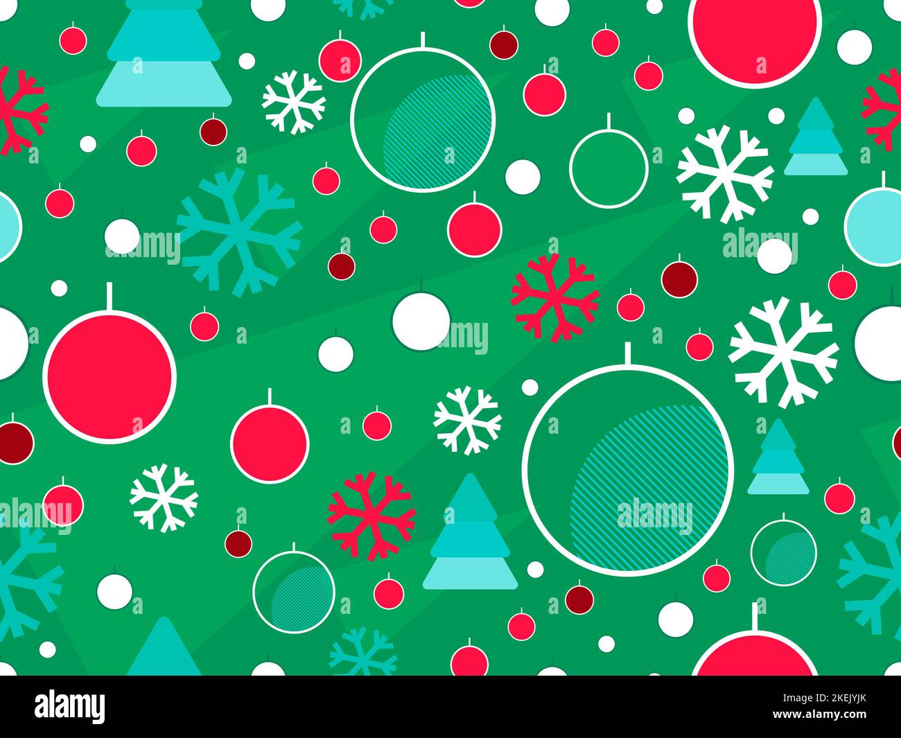 Christmas seamless pattern. Christmas balls in a linear style ...