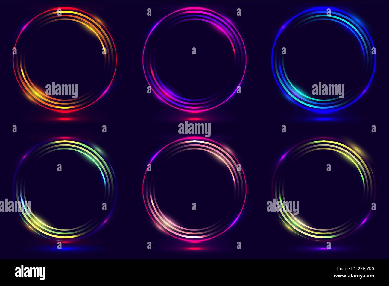 Vibrant circular motion colorful neon Stock Vector Images - Alamy