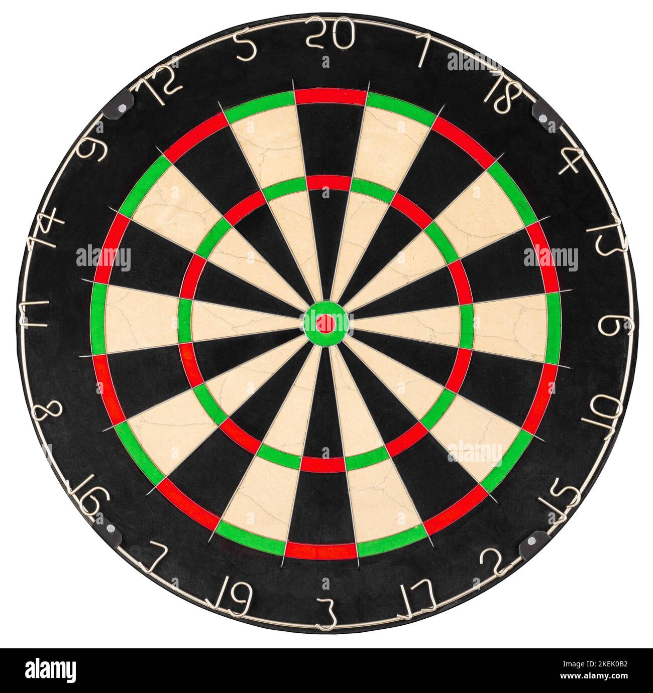 new clean professional sisal steel dartboard isolated on white ...