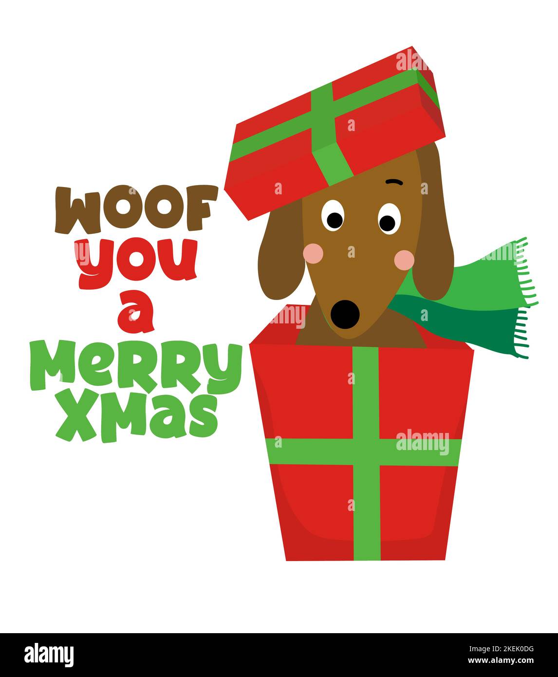 Christmas sausage dog Stock Vector Images - Alamy