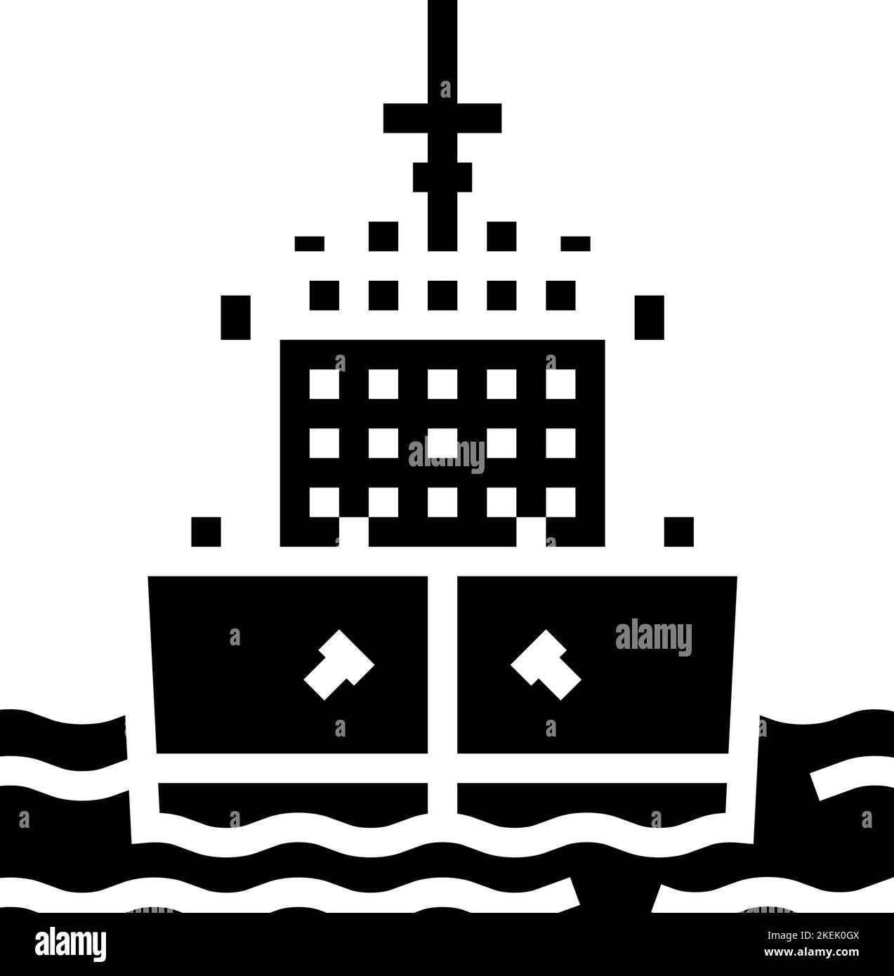 ship transport vehicle glyph icon vector illustration Stock Vector ...
