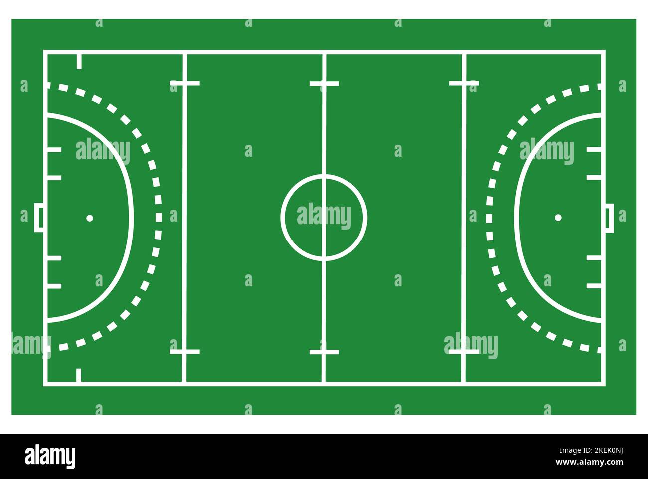 Green field hockey grass. Hockey field with line template. Field hockey ...