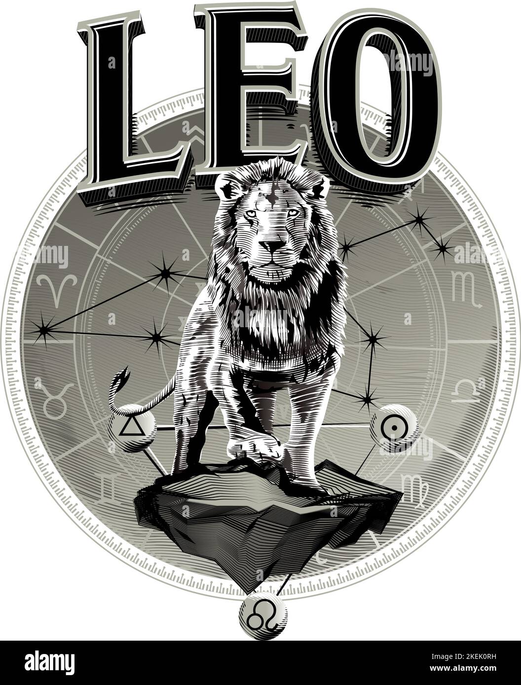 Zodiac leo Stock Vector Images - Alamy