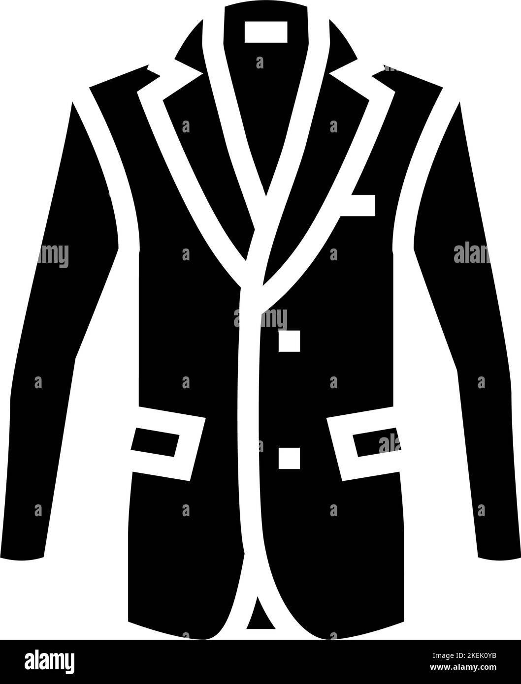 coat outerwear male glyph icon vector illustration Stock Vector Image ...