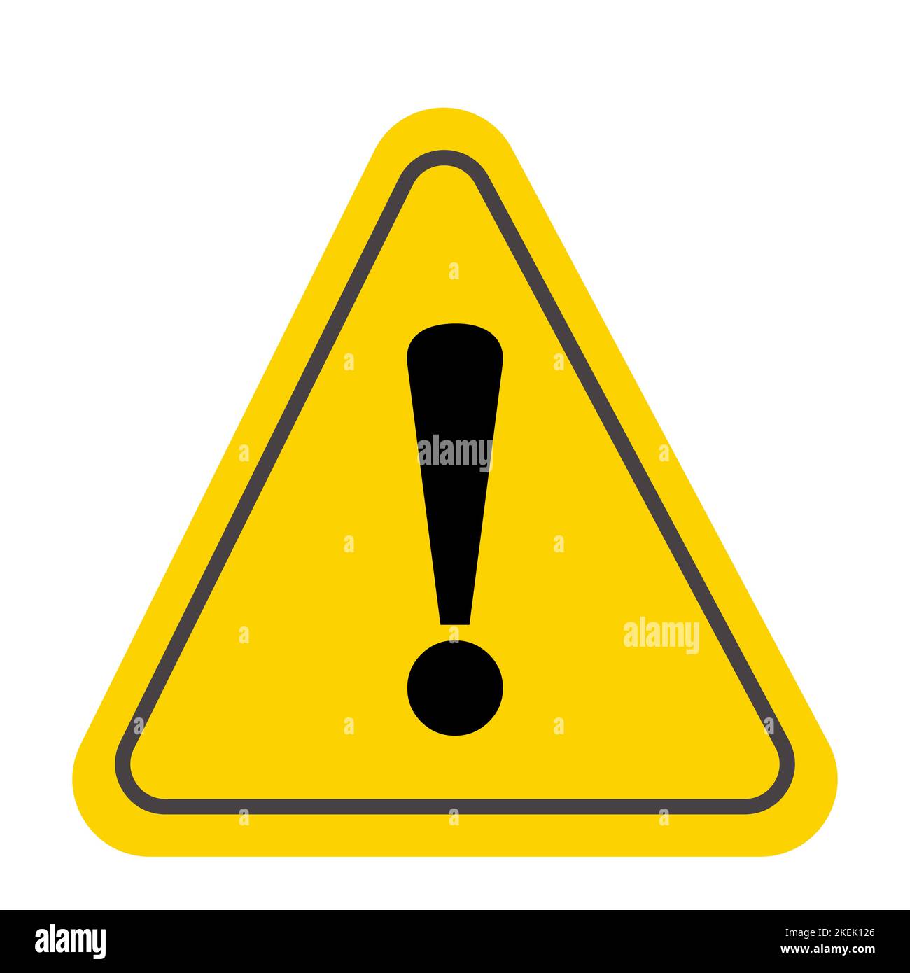 Warning sign in yellow triangle, attention, danger icon. . Vector ...