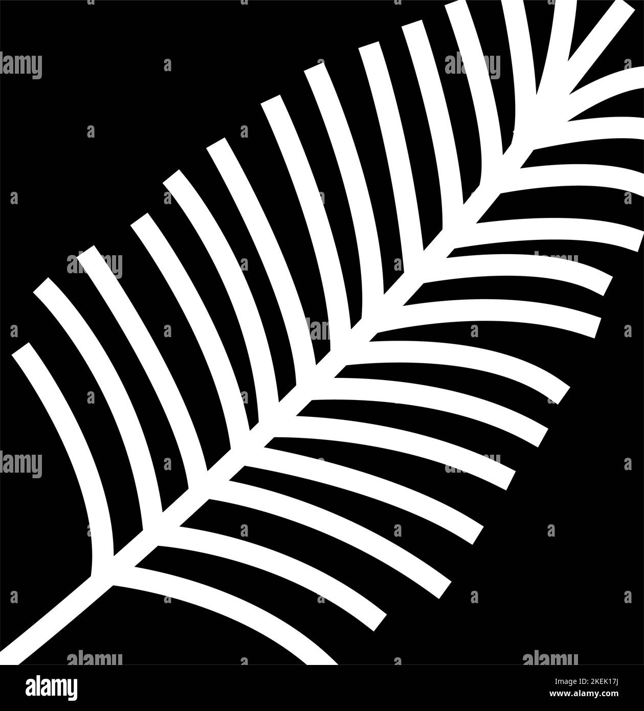 areca palm tropical leaf glyph icon vector illustration Stock Vector ...