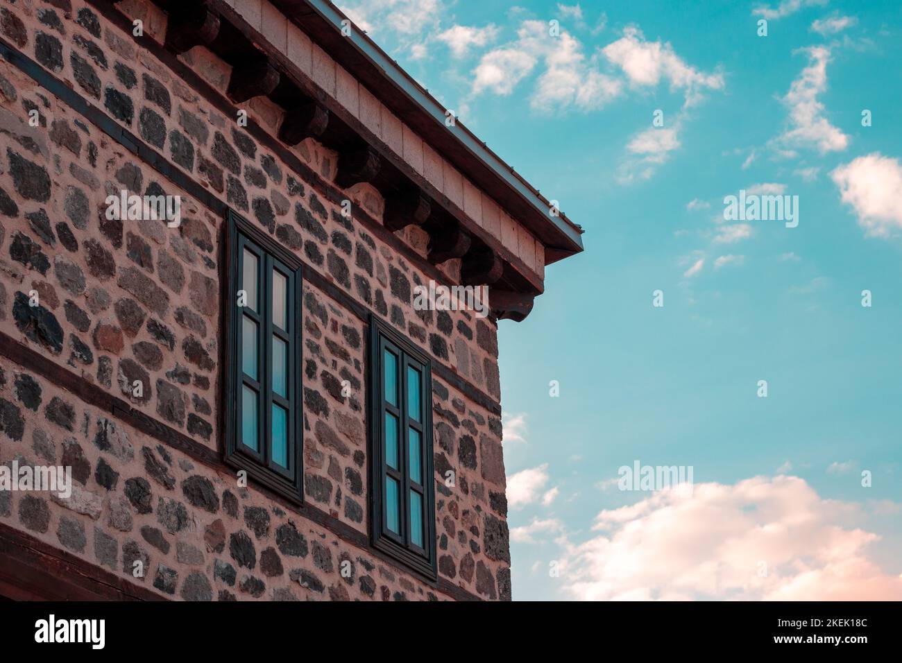 Anatolian stone houses. Erzurum stone houses. Historic stone houses ...