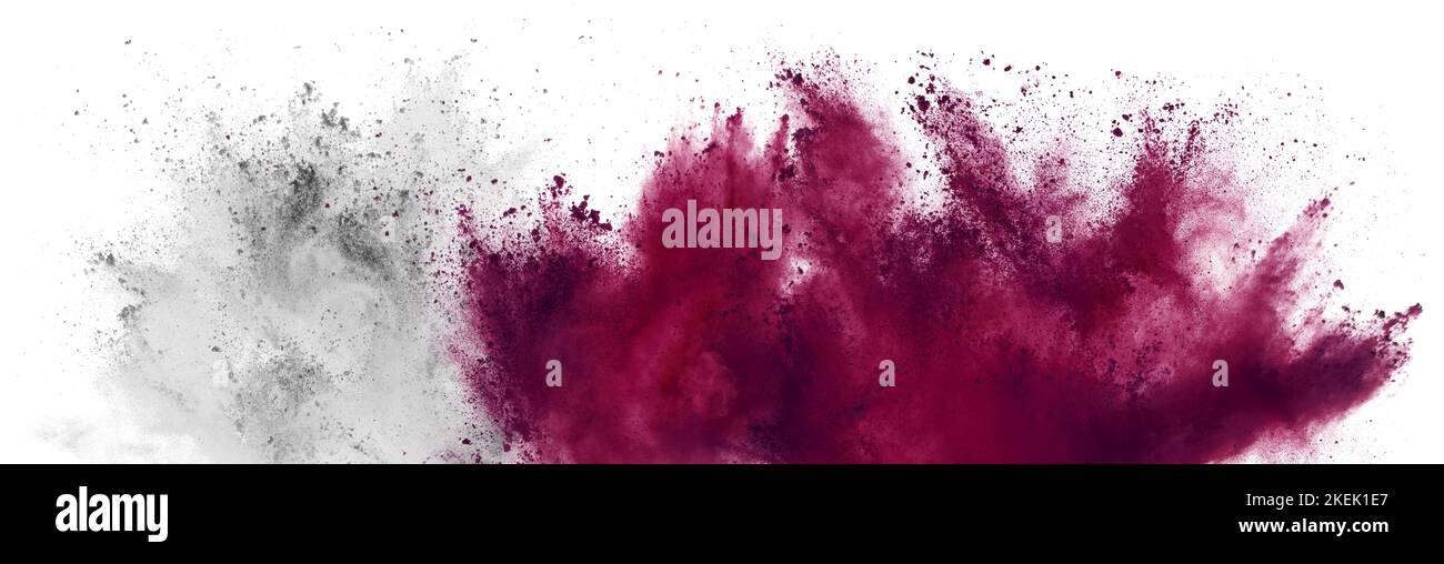 colorful flag of quatar in purple dark red yellow color holi paint ...