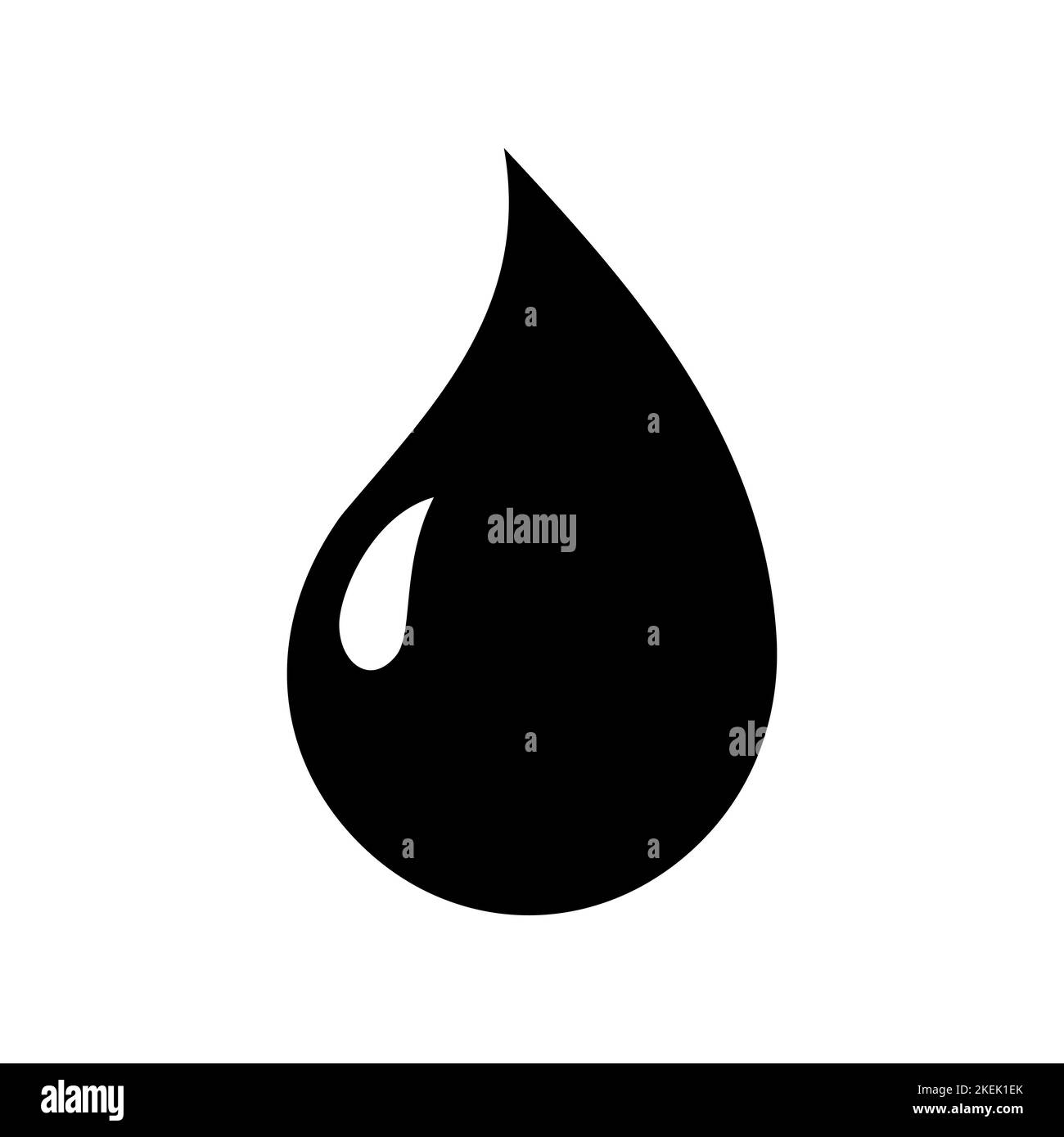 Water drop icon in flat design. Black liquid drop symbol. Vector ...