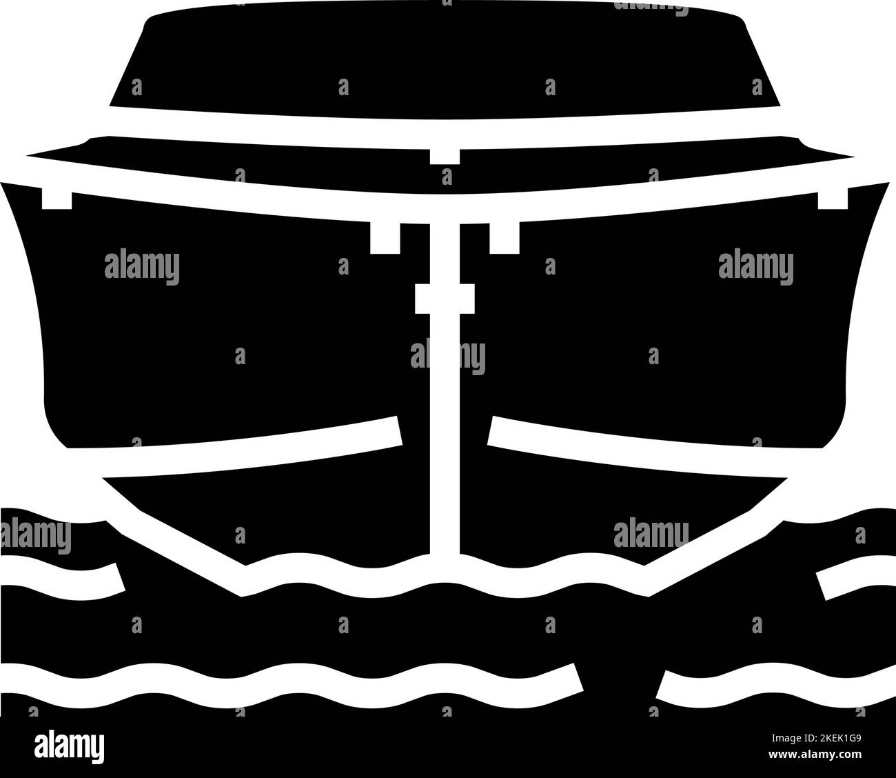 boat transport vehicle glyph icon vector illustration Stock Vector ...