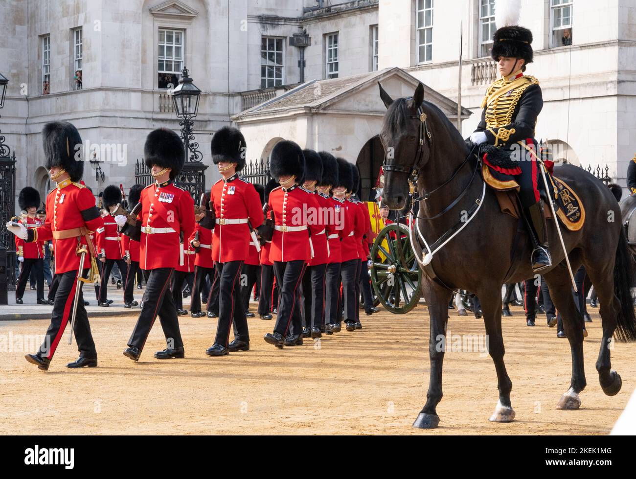 Captain Amy Cooper of The King’s Troop Royal Horse Artillery leads the ...