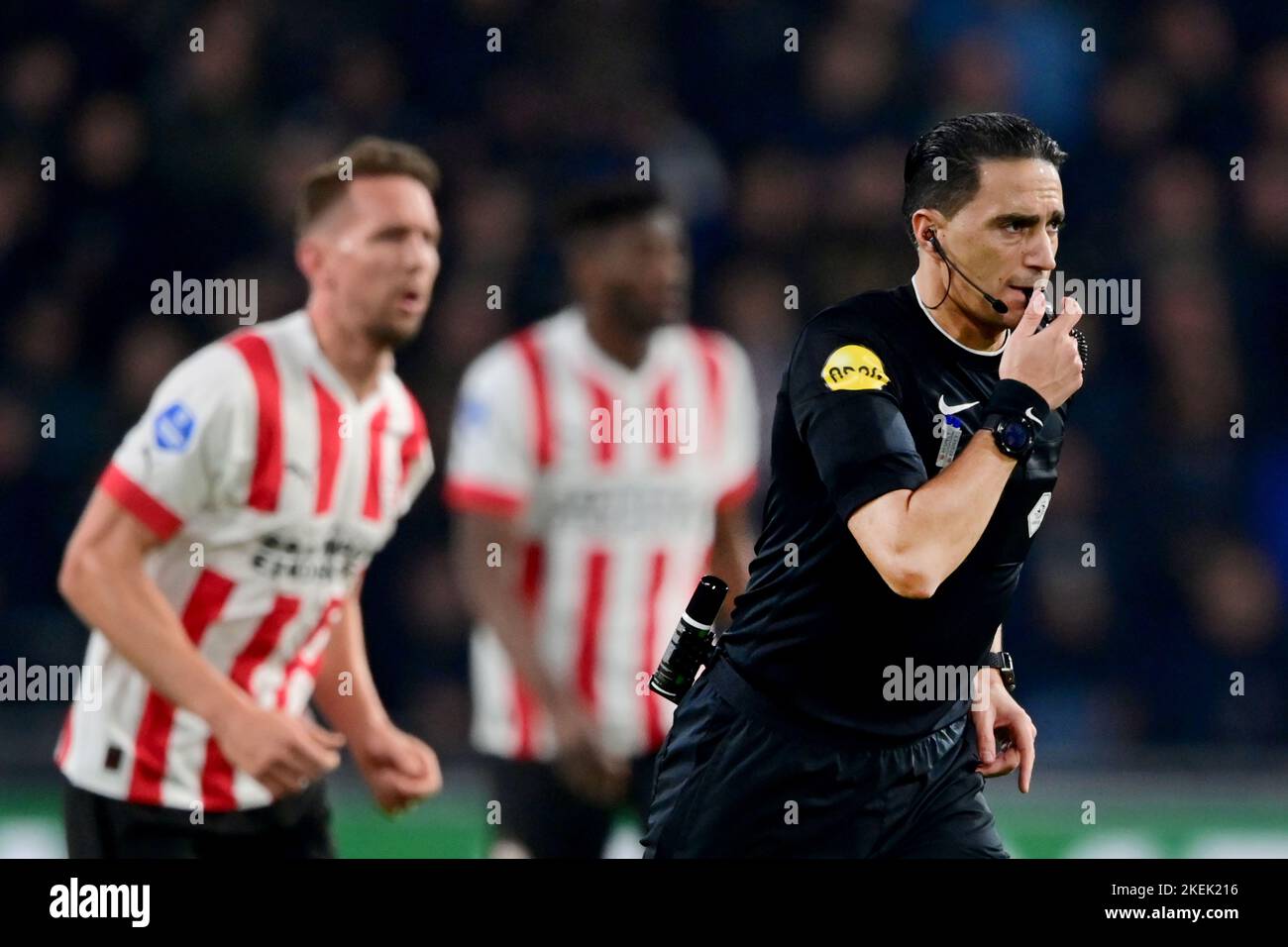 EINDHOVEN - Referee Gozubuyuk during the Dutch Eredivisie match between ...