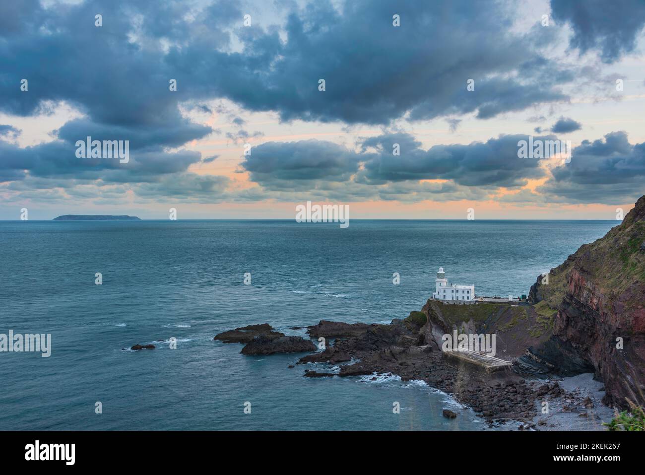 Beautiful sunrise landscape image of Devon coastline in England with ...